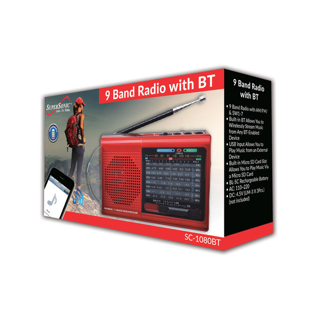9 Band Radio With Bluetooth – Supersonic Inc